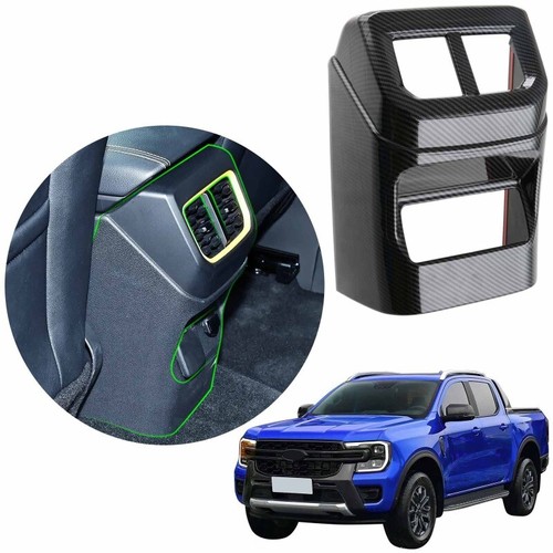 ABS Carbon Fiber Black Rear Air Vent Outlet Cover for Ford Ranger 2023 ...