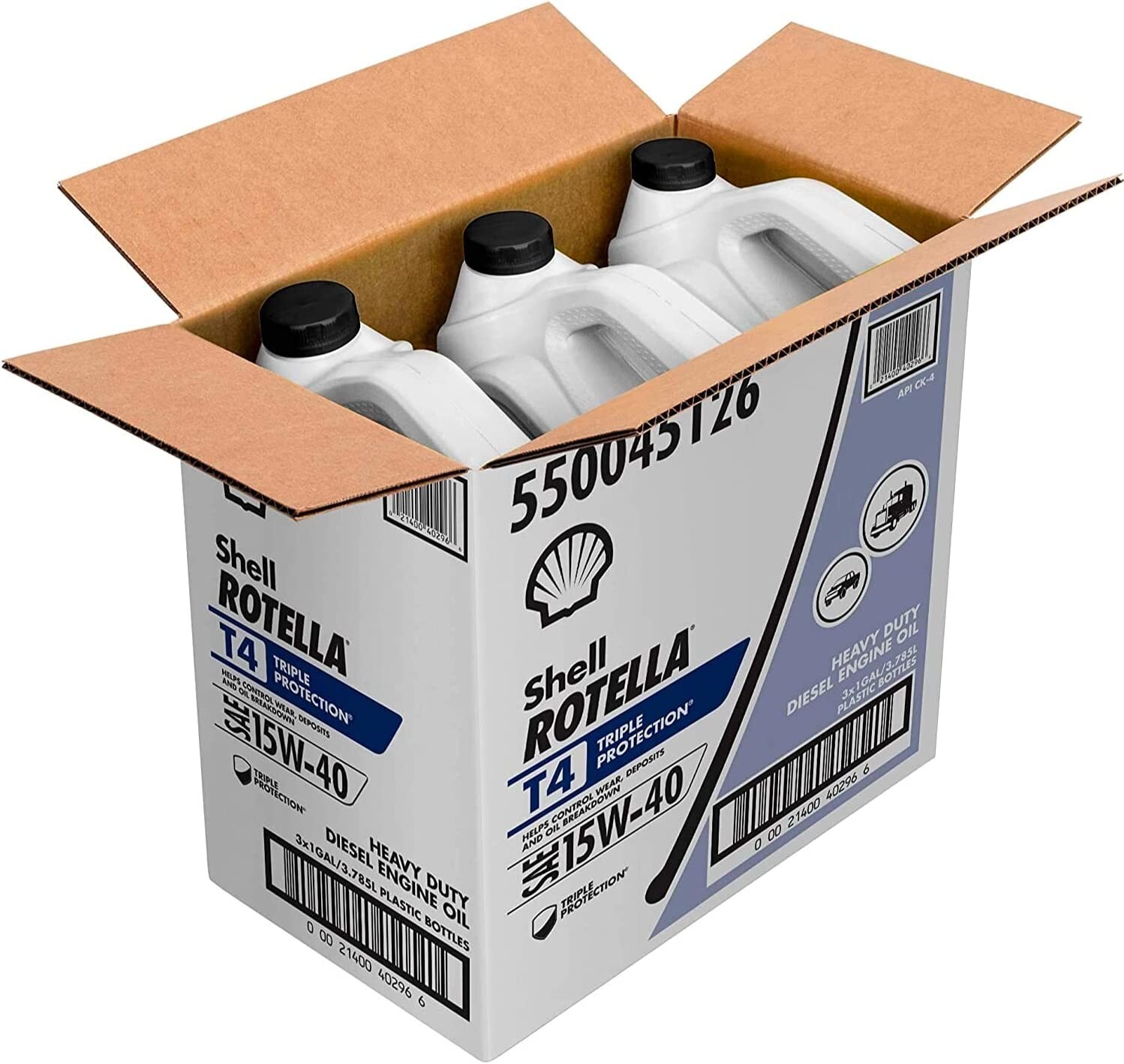Shell Rotella T4 Triple Protection 15W40 Diesel Engine; Case of 3 -1 ...
