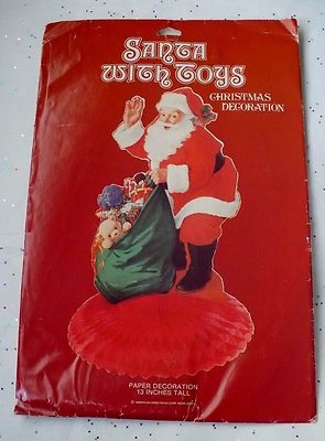 VINTAGE 1978 AGC 13" STAND UP SANTA W/TOYS CHRISTMAS DECORATION ...