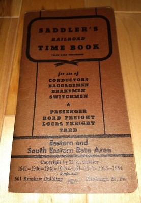 Saddlers Railroad Timebook's Timetable 1954 Edition All-American ...