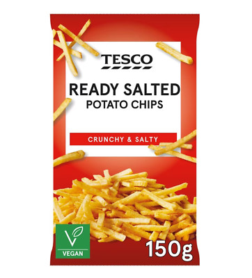 Potato Chips salted 150g Tesco - Ready salted Crisps 3/4/5/6 Multipacks ...