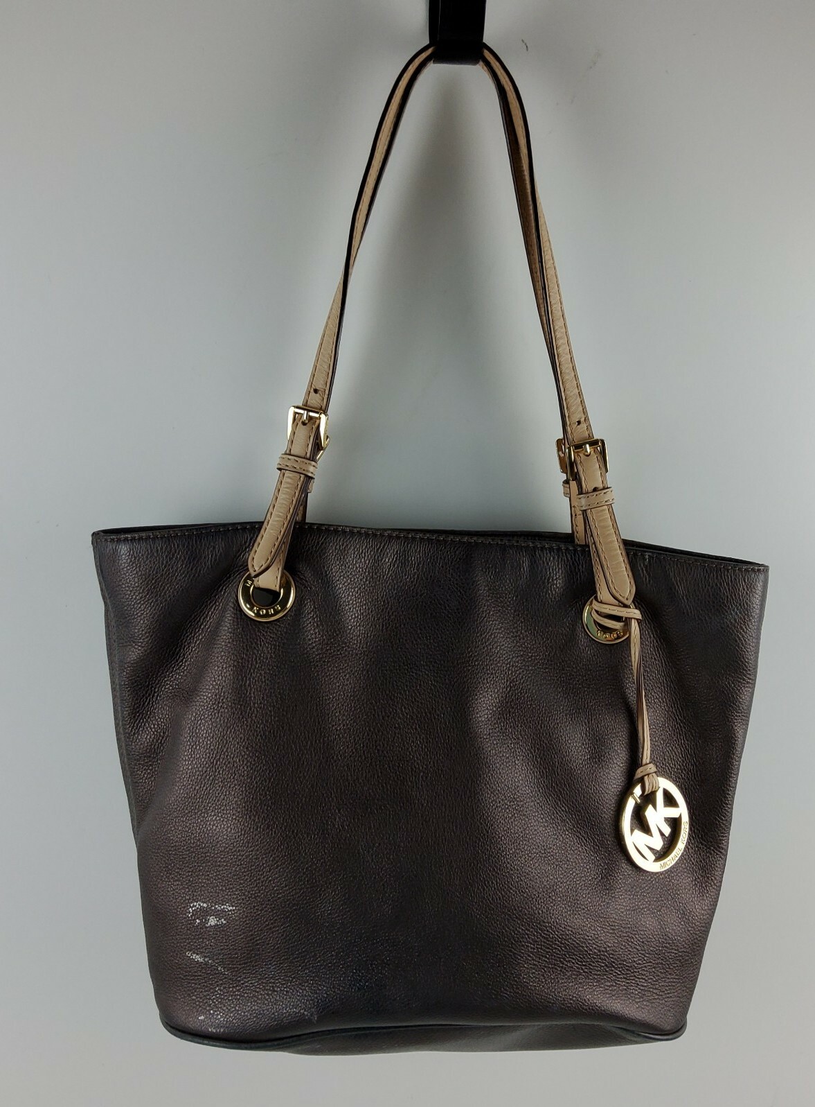 Michael Kors Metallic Bronze Leather Tote Shoulder Ha… - Gem