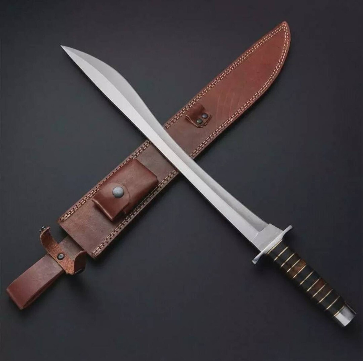 Modern Short Sword Handmade FOF BadMo II Full Tang, Two Handed Short