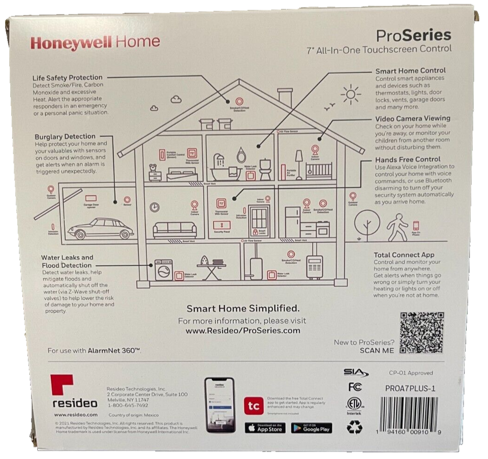 Brand New Honeywell PROA7PLUS Pro Series 7" All-In-One Control ...