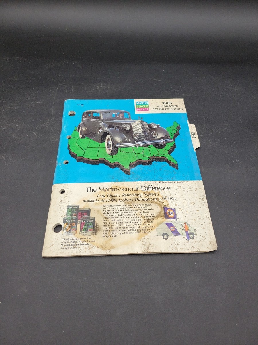 Martin Senour Automotive Paint Color Chart PCC URETHANE SUFFIX C MS