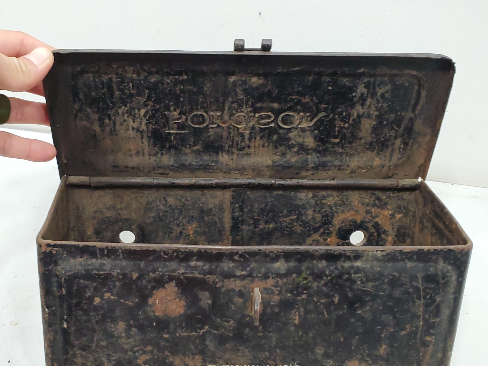Vintage ORIGINAL Embossed FORDSON Tractor TOOL BOX Old Equipment ...