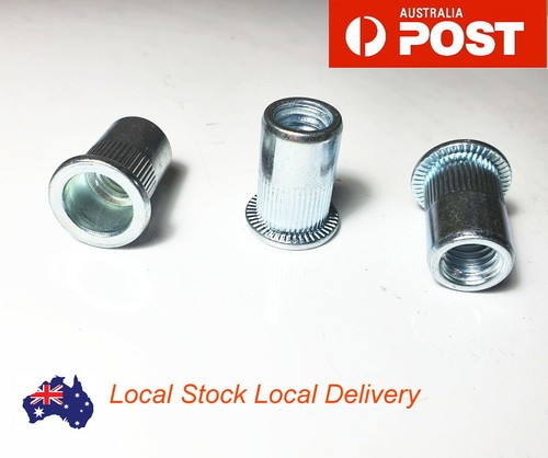 3/16" (10-32) x 32 TPI Imperial UNF Flange Splined Nutsert Rivnut Zinc ...