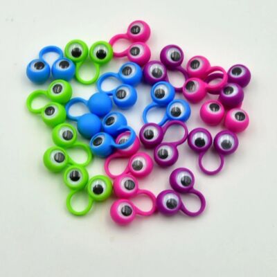10 Pcs Finger Puppets Plastic Rings with Wiggle Eyes Toy for Kids ...