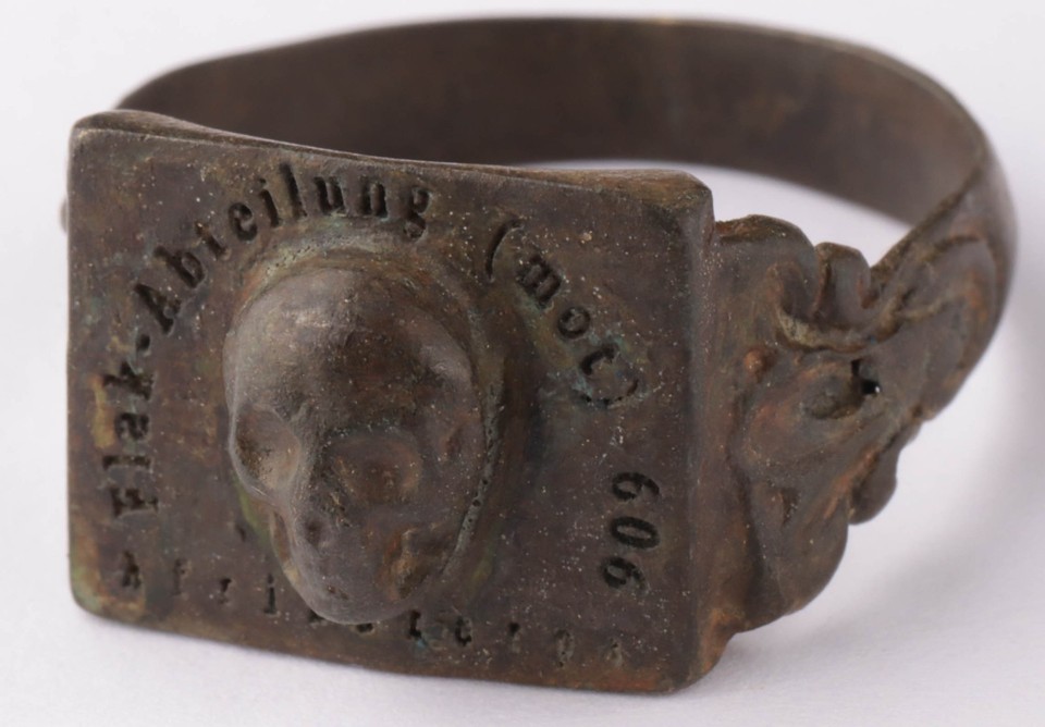 Flak Abteilung (mot) 606 German Africa Corps WW2 Ring DAK Afrika Korps ...