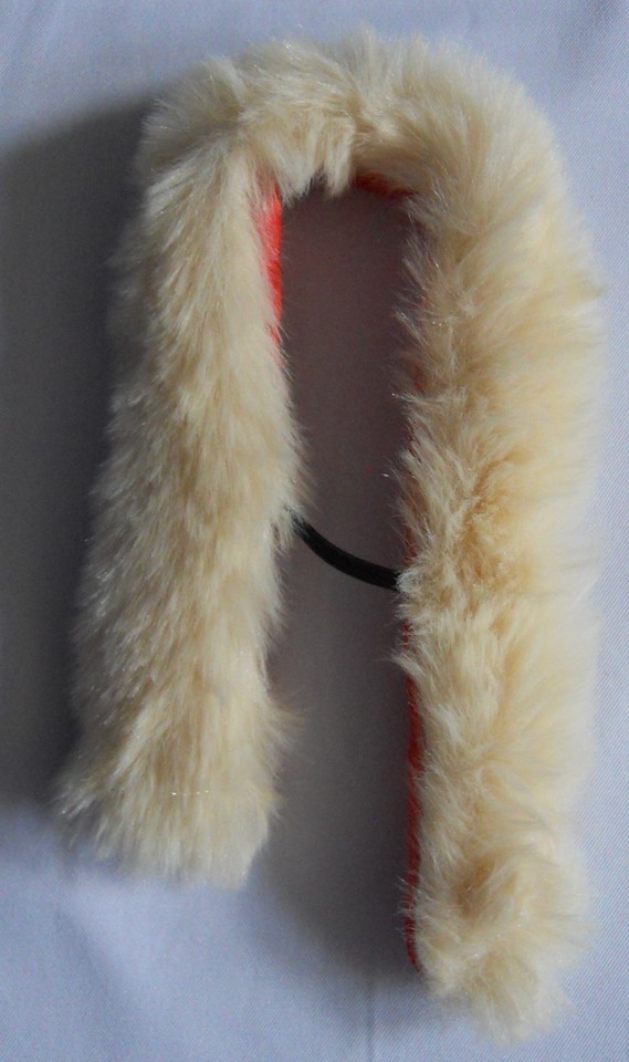 Barbie Disney Villain Doll BOA WRAP STOLE Red Satin Lined Faux Fur ...