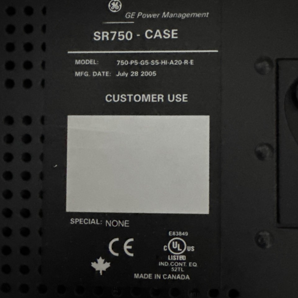 New GE Multilin 750-P5-G5-S5-HI-A20-R-E Feeder Management Relay | eBay