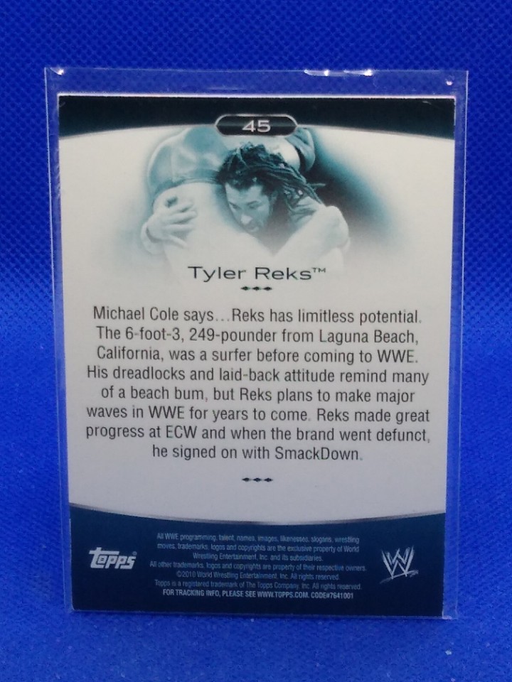 AUTOGRAPH Tyler Reks 2010 Topps WWE Platinum #45 | eBay
