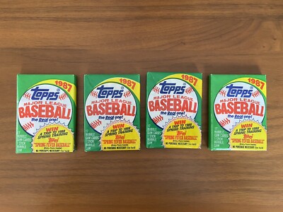 Lot Of 4 Packs 1987 Topps Baseball Card Packs Unopened Original Wax | eBay