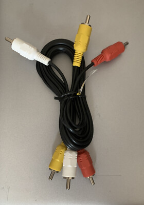 4 FT COMPOSITE RCA AUDIO VIDEO CABLE YELLOW WHITE RED CORD for DVD VCR ...