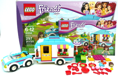 LEGO Friends Summer Caravan Set 41034 Olivia Joanna Car Trailer Camping ...