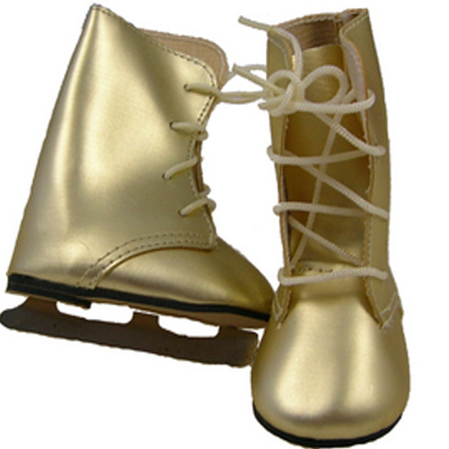 Gold Ice Skates Fits 18inch Girl Dolls | eBay