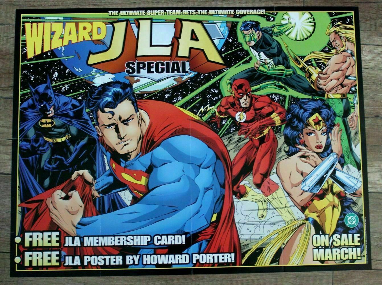 Wizard JLA Special 1996 Howard Porter Flash Aquaman Wonder Woman DC ...