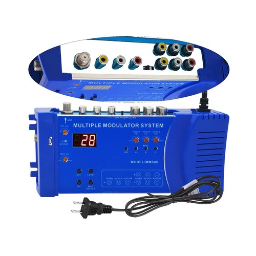 RF Modulator 3 RCA Antenna in Coaxial Out UHF Signal Amplifier Adapter ...