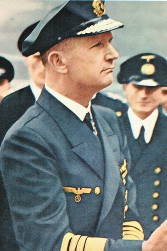 WW2 - L'Amiral allemand Karl Dönitz, Commandant de la Kriegmarine en ...