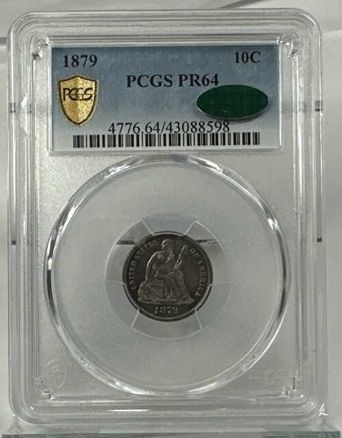 1879 Seated Dime PF64 PCGS CAC , Beautifully Toned PQ | eBay