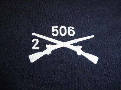 DISCONTINUED 2-506 INFANTRY REGIMENT WHITE CURRAHEE UNIT SHIRT BLUE ...