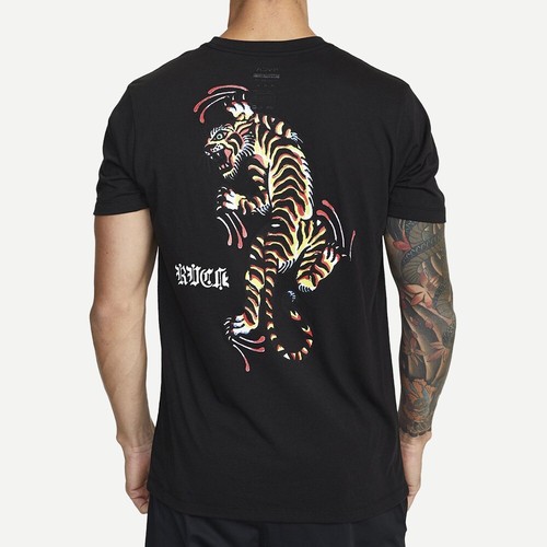 RVCA Sport Tiger Krak Tee Men's Graphic Art Performance T-Shirt NEW NWT ...
