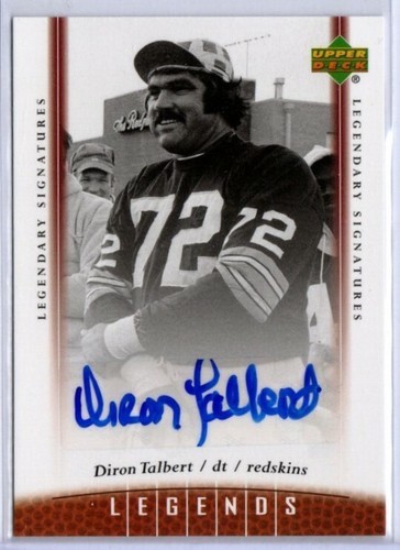 2006 UD Legends Football Legendary Signatures Diron Talbert AUTO ...