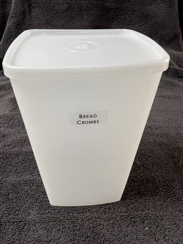Vtg Tupperware White Tall Square Storage Container & Airtight Lid 313-5 ...
