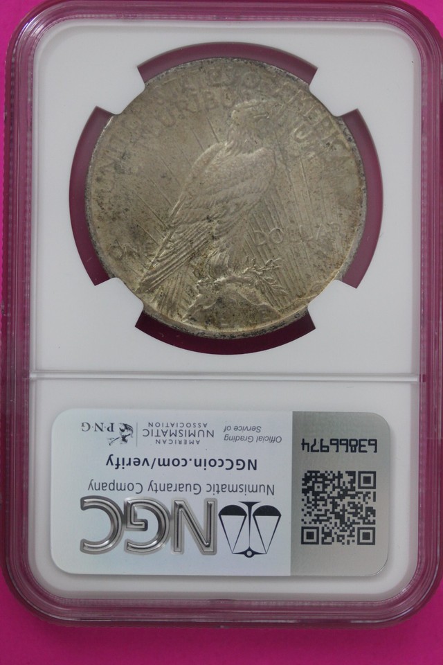 1924 P MS 63 Liberty Peace Silver Dollar NGC Certified Graded Authentic ...