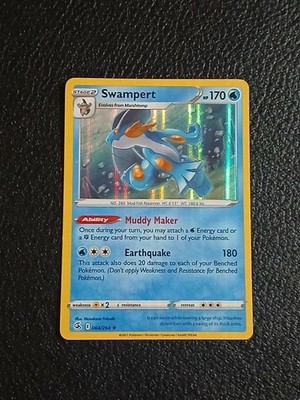 Swampert 064/264 NM Holo Fusion Strike Near Mint Foil Pokemon TCG Card ...