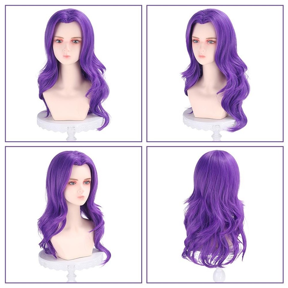 Short Purple Wig Anime Costume Wig for Halloween Cosplay Party ...