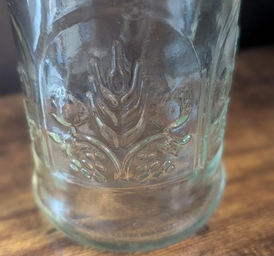 Vintage Grolsch Style Clear Glass Wheat Sheaf Embossed EZ-Cap Bottle ...