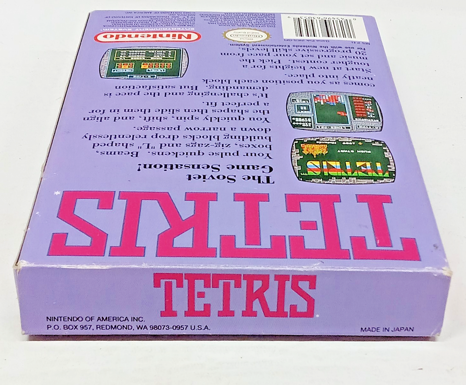 COMPLETE NES NINTENDO TETRIS FROM RUSSIA IN BOX WITH POSTER MANUAL ...