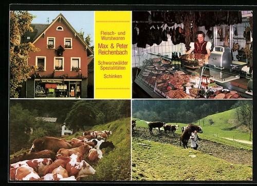 Postcard Glottertal i. Brsg., butcher Max & Peter Reichenbach | eBay
