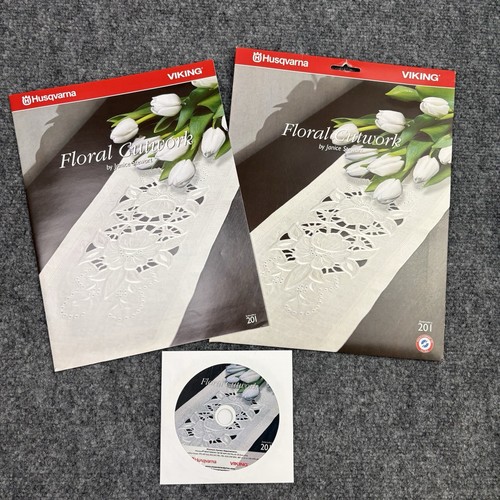 Floral Cutwork Husqvarna Viking Embroidery # 201 Janet Stewart w/ CD | eBay