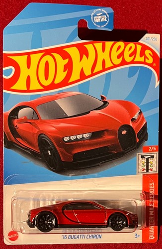 HOT WHEELS '16 BUGATTI CHIRON RED 201/250. SEE COMBINED OFFERS! | eBay