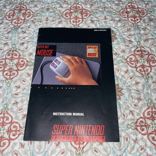 Super Nintendo SNES Mouse Instruction Manual Booklet | eBay
