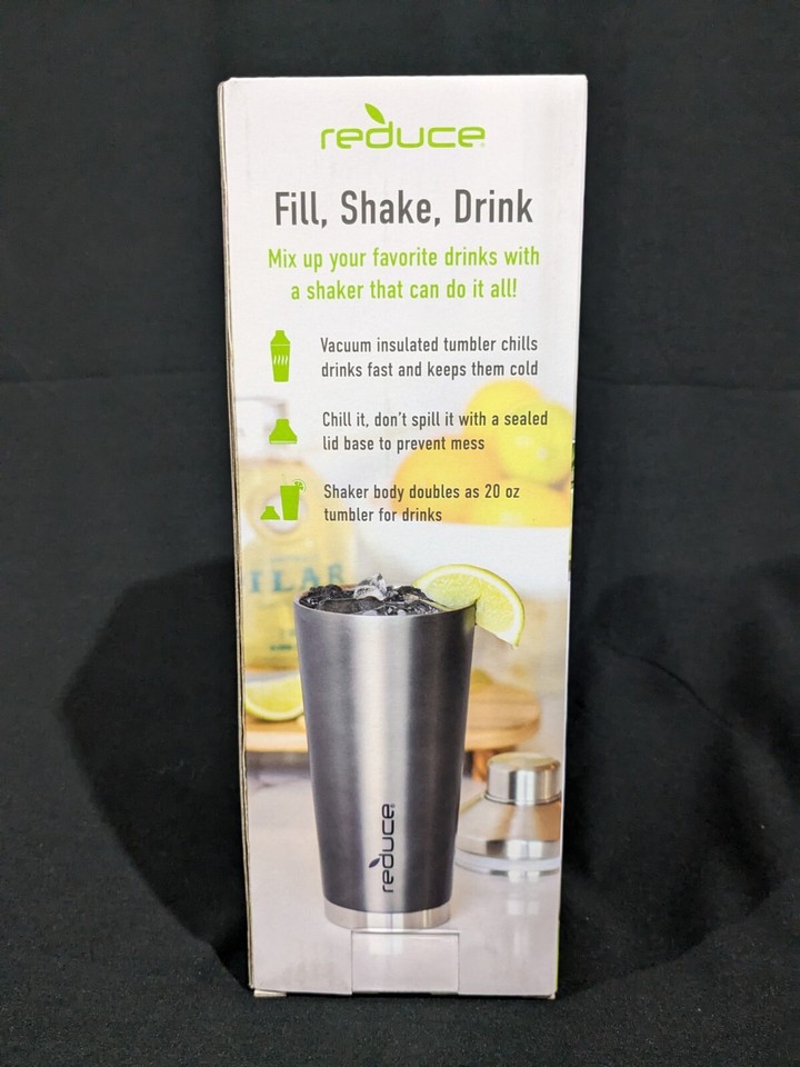 NEW Reduce Stainless Steel Insulated Cocktail Shaker Built-In Strainer ...