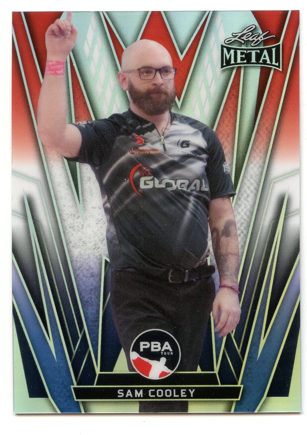 2024 Leaf Metal PBA - Red White & Blue Prismatic #54 Sam Cooley /10 for ...
