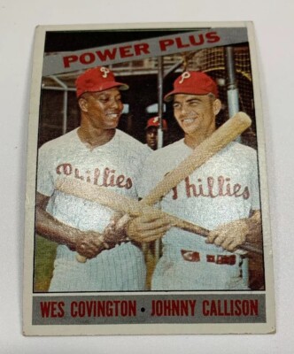 1966 Topps # 52 Power Plus Wes Covington Johnny Callison Philadelphia ...