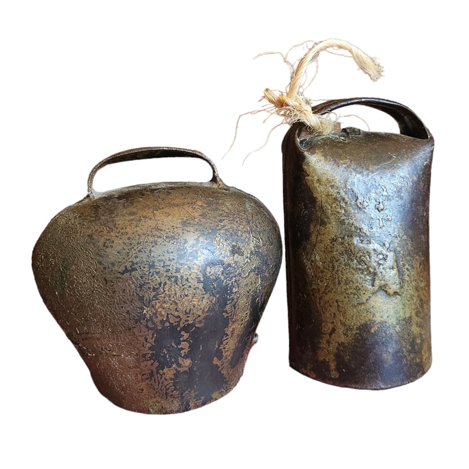 Lot of 2 Vintage Musicians Cow Bells Wood Clapper Percussion | eBay