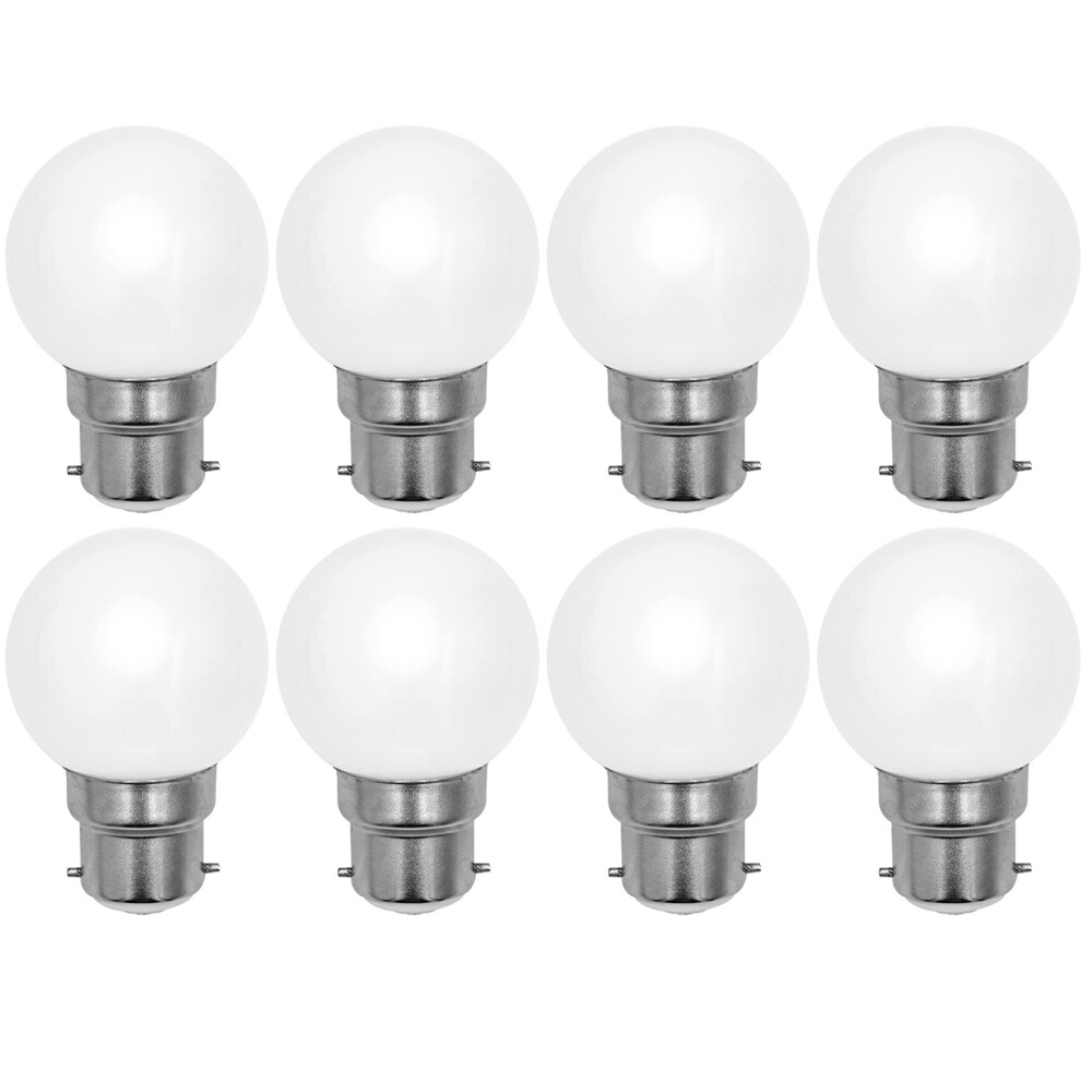 8 Pack B22 SMD 2835 LED Lamp Bulb Plastic G45 2W Cold White Bulbs for ...