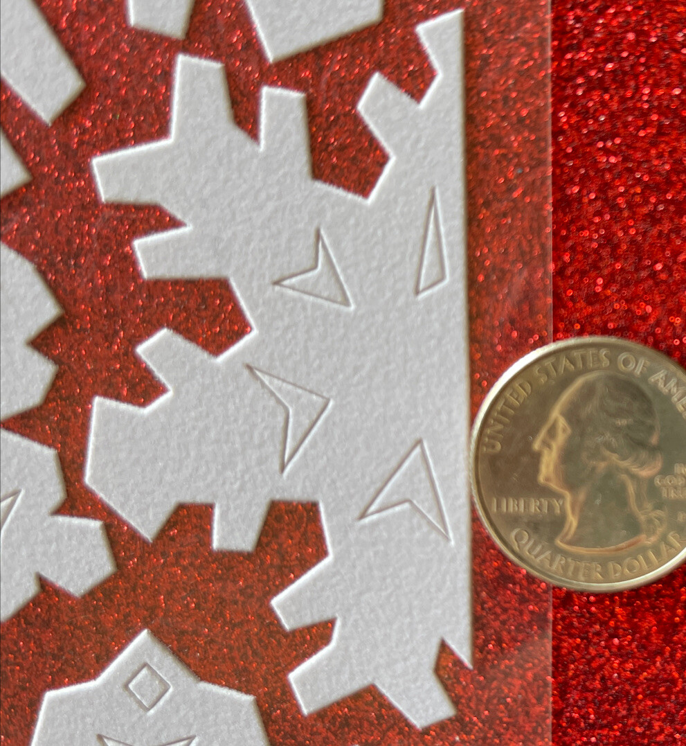 WHITE FUZZY SNOWFLAKES Sticker (10pc)Stampendous•Holiday•Sm•Med•Lg ...