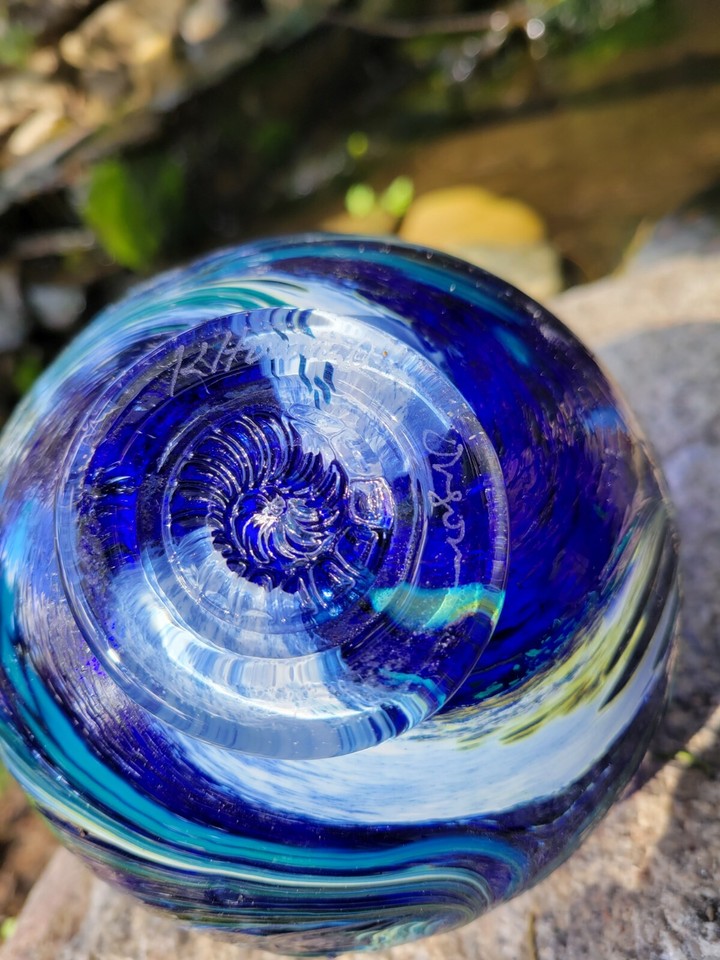 PACIFIC NORTHWEST ART GLASS BALL FLOAT K HOWARD ORGAN ARTIST 5.5" | eBay