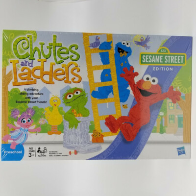 Hasbro Chutes and Ladders Sesame Street Edition Elmo Cookie Monster ...