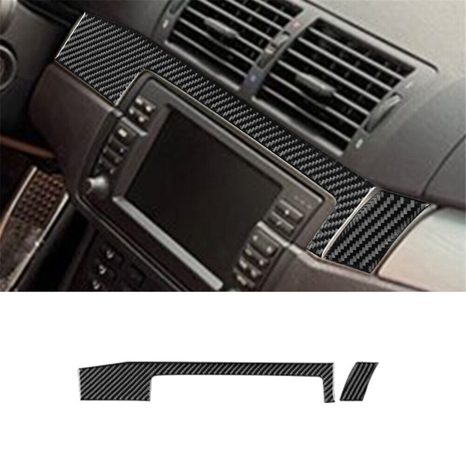 40Pcs For BMW 3 Series E46 1998-05 Carbon Fiber Full Interior Kit Cover ...