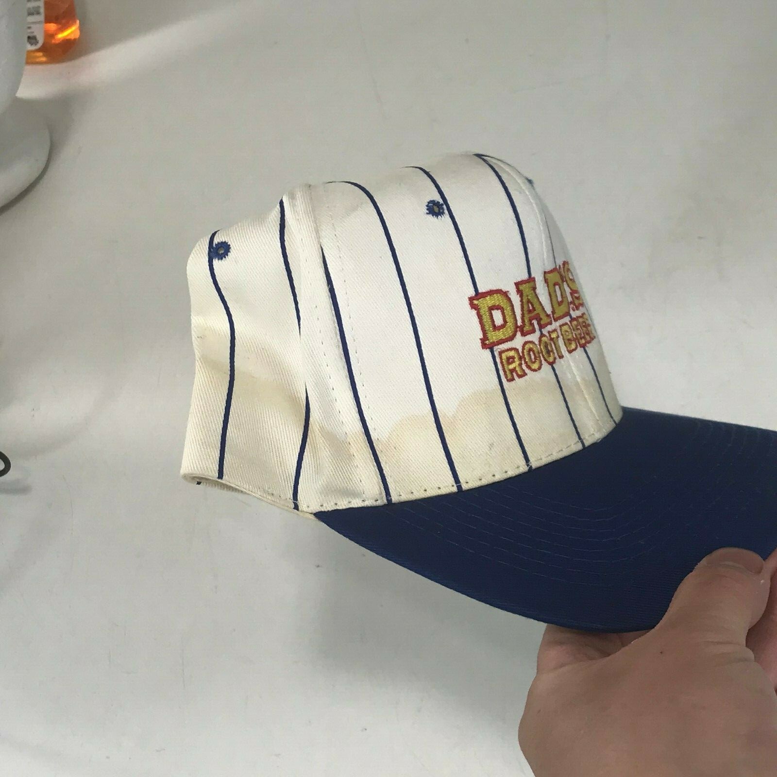 Dad's Root Beer Hat Cap Snapback Pinstripes Vintage | eBay