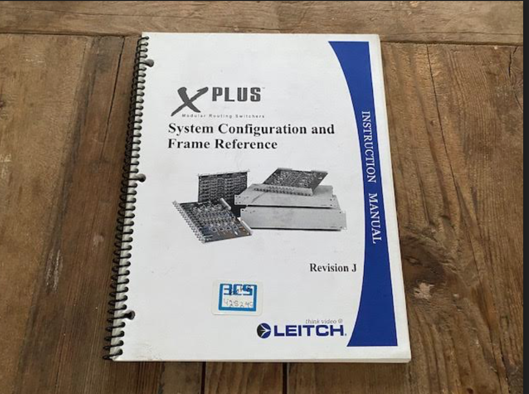 Leitch XPlus Modular Routing Switchers - Instruction Manual Revision J ...