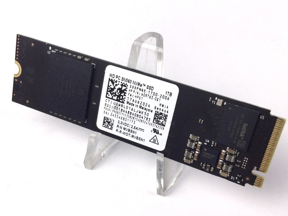 WD PC SN560 SSD SDDPNQE-1T00-2006 1TB M.2 2280 NVMe PCIe 4x4 Solid ...