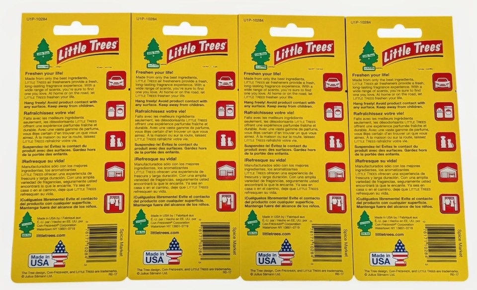 4 - Little Trees Spice Market Air Fresheners | eBay